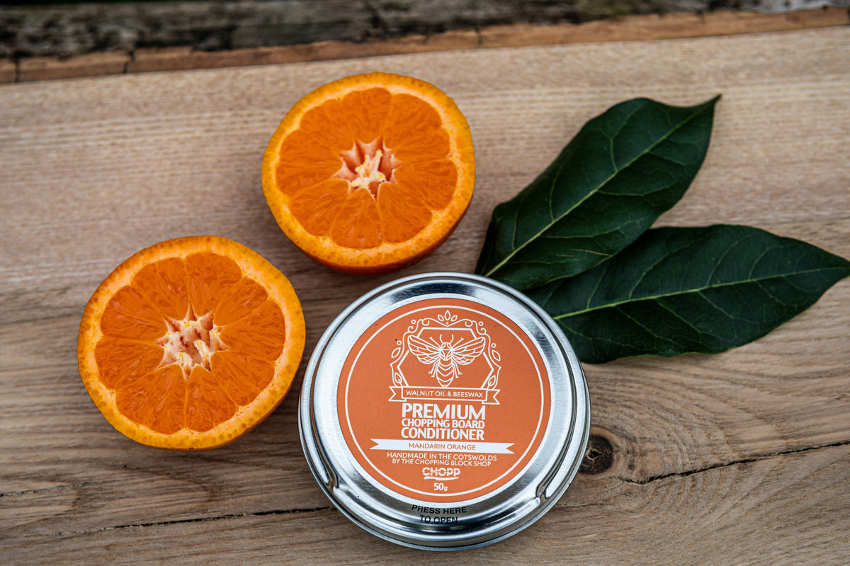 Beeswax & Walnut Oil Chopping Board Conditioner - Mandarin Orange – The ...